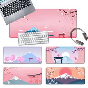 Jual Pattern Japanese Pink Cherry Blossom Style Mouse Pad Laptop ...