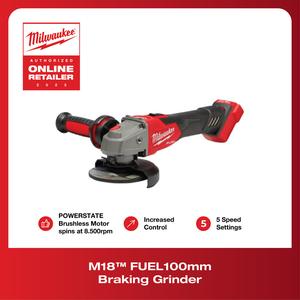 Jual Milwaukee M18 FUEL 100mm Variable Speed Angle Grinder SlideSwitch ...