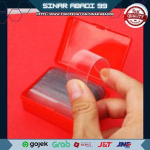 Jual Double Tape Gel 2 Sisi 1 Box Isi 60 pcs Isolasi Sticker Bening ...
