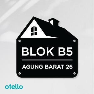 Jual Nomor Rumah Akrilik Persegi Custom Papan Alamat Rumah Acrylic UV ...