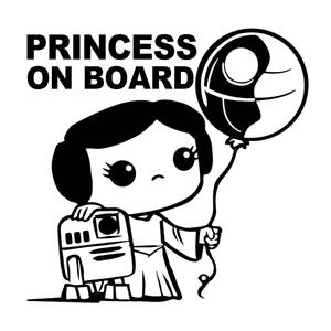 Jual S52421# Baby Princess on Board Car Stickers Vinyl Decal Motorcycle ...