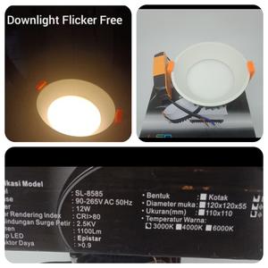 Jual Lampu Downlight Panel LED Inbow Flicker Free Chips 12watt 12 watt ...