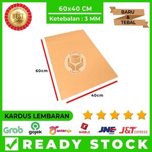 Jual pnb kardus karton lembaran single wall 60 x 40 cm sheet polos, tebal 3 - Kab. Bogor - Paper ...
