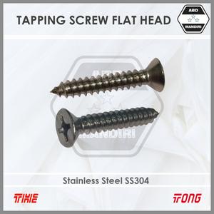 Jual SS304 Skrup JF FH Stainless #8 X 1-1/4 (Tapping Screw Fab) #8x1-1/ ...