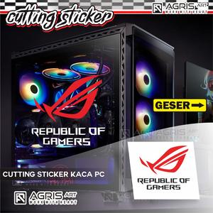 Jual stiker ROG logo ROG republic of gamers cutting sticker ANTI LUNTUR ...