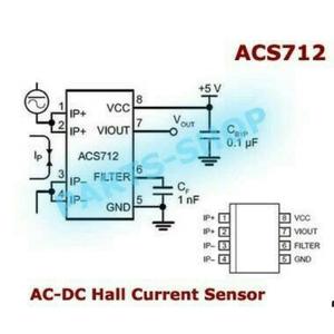 Jual ACS712-30 Ac-Dc sensor arus 30A hall current sensor module - Kota ...
