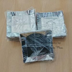 Jual Piring Kue Ulang Tahun / Piring Kertas Perak / Alas Lepek Kertas ...