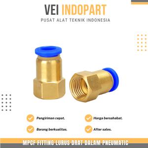Jual MPCF 08-01 FITTING PNEUMATIC LURUS FEMALE 8MM DRAT 1/8" PCF 08-01 ...