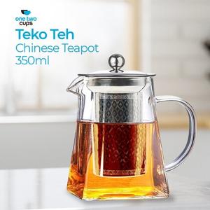 Promo One Two Cups Teko Pitcher Teh Chinese Teapot Maker Glass 350 ml ...