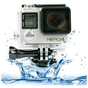 Jual Waterproof Flat Button Housing Case For GoPro Hero 4 ORIGINAL ...