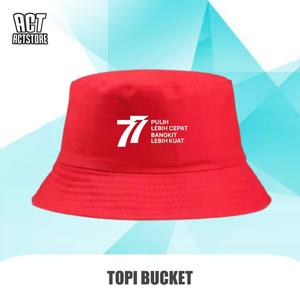 Jual TOPI BUCKET HAT 17 AGUSTUS HUT RI 77 TAHUN INDONESIA MERAH - Kab ...