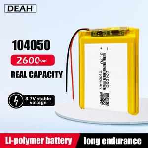 Jual 104050 Rechargeable Lithium Polymer Battery 2600mAh 3.7V Li ion ...