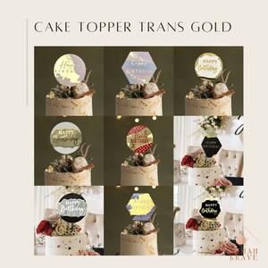 Jual RUMAH KRAVE - Cake Topper Transparan Gold Happy Birthday Emas ...