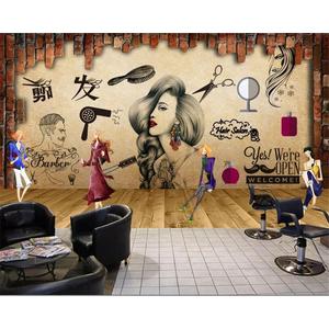 Jual Custom Wallpaper Mural Large Wall Painting Salon Hair - Kota Depok ...