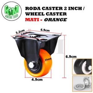 Jual Roda Kastor /Castor/Caster 2 Inch Warna Orange dan Hitam Tebal ...