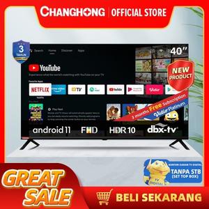 Jual Changhong 40 Inch Newest Android 11 Frameless Smart TV Digital - Jakarta Barat - ISHAKUNIKI ...