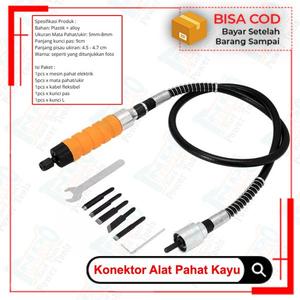 Jual alat ukir kayu elektrik flexible shaft untuk bor listrik gurinda ...