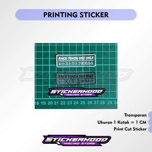 Jual STICKER STIKER RACE TRACK USE ONLY TRANSPARAN - Kab. Bandung ...