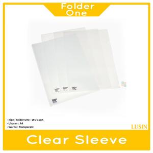 Jual Folder One - Map L Bening Transparent A4 Warna - Lusin - Merah ...