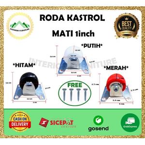 Jual Roda Troli 1 inch (Mati), Roda Kastor PVC Nylon 1" (Mati) Roda ...