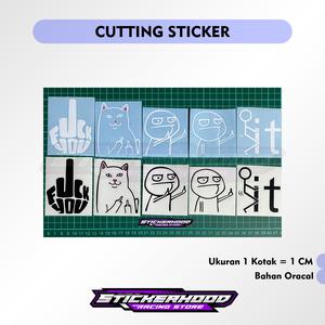 Jual STICKER STIKER FUCEK MIDDLE FINGER MEME - S2 PUTIH - Kab. Bandung ...
