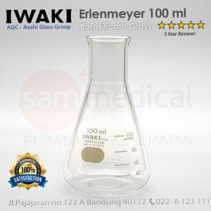 Jual Iwaki Pyrex Erlenmeyer Flask Gelas Kimia 100 Ml - Jakarta Selatan ...