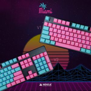 Jual NOXELIC KEYCAPS PBT MIAMI RETRO - DOUBLE SHOT FULLSIZE KEYSET ...