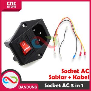 Jual SOKET AC 3IN1 KOTAK LAMPU + FUSE HOLDER SOCKET SWITCH WITH CABLE - Kota Bandung - CNC STORE ...