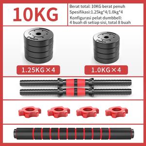 Jual Dumbbell set 10KG peralatan fitness barbel set 10 kg PVC dengan - Jakarta Timur - luzelena ...