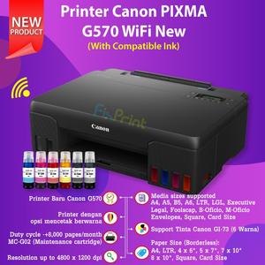 Jual Canon Pixma G570 - Single Function Ink Tank Wireless Photo Printer ...