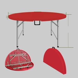 Jual Prh HQ FO01 Folding Round Table Portable Outdoor Picnic Table Ha ...