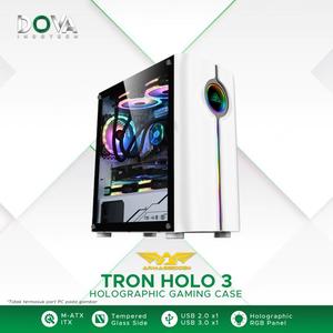 Jual Armaggeddon Tron Holo 3 RGB Holographic Micro ATX Gaming PC Case ...