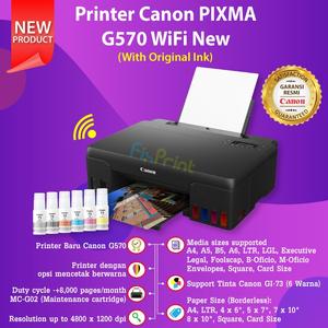 Jual Printer Canon Pixma G570 G 570 - Printer Photo Quality 6 Warna ...