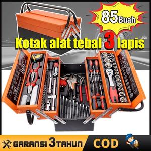 Jual Tool Kit 85 Pcs Tool Box Perkakas Kunci Sok Set Pekerjaan Mobil ...
