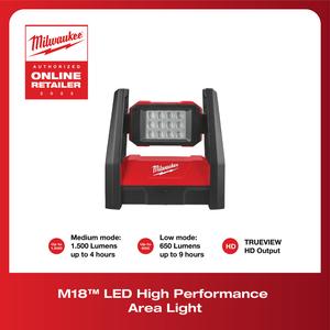 Jual Milwaukee M18 LED 3000 Lumens High Performance Area Light - Unit ...