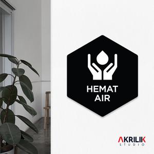 Jual Sign Board Akrilik Hemat Air Papan Acrylic Signage Tempel Dinding ...