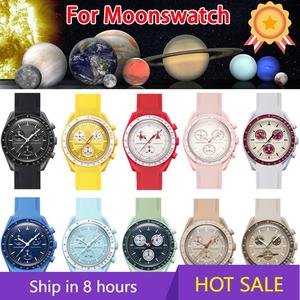 Jual Prh New 20mm Curved Interface Rubber Strap For Omega X Swatch J ...