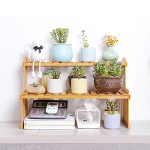 Jual Prh Bamboo Flower Display Stand Plants Pots Rack 12 Tier Foldin ...