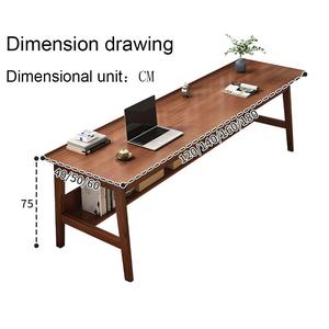 Jual Solid Wood Leg Computer Desk Simple Long Table Office Table House ...