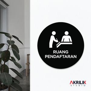 Jual Sign Board Akrilik Ruang Pendaftaran Acrylic Signage Tempel ...