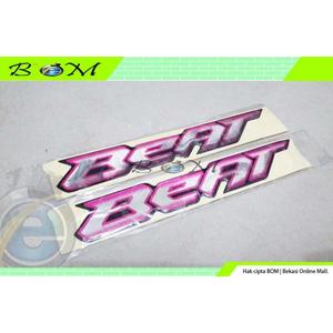 Jual emblem logo lambang tulisan honda beat timbul karet krum chrome ...