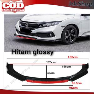 Jual Front Bumper Lip Bodykit Spoiler Hitam Glossy - Kota Surabaya - CV ...