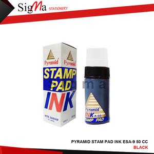 Jual tinta pyramid stamp pad HITAM ink esa-9 50cc SATUAN - hitam ...