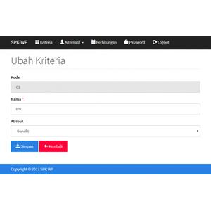 Jual Source Code SPK Metode Weighted Product Codeigniter - Kota Denpasar - Rumah Source Code ...