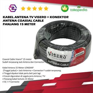 Jual KABEL ANTENA TV VISERO + KONEKTOR PANJANG 15 METER / ANTENA ...