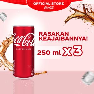 Jual Coca-Cola Original - Minuman Soda Rasa Kola - Kaleng 250ml - x3 ...