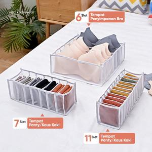 Jual Storage Box Underwear Bra/Panty/Kaus Kaki - White, 3 in 1 - Kota ...