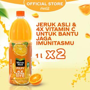 Jual Minute Maid Pulpy Orange - Botol 1000mL x 2pcs - Kab. Sidoarjo ...