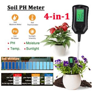 Jual 4 in 1 Digital PH Meter Soil Moisture Monitor Temperature Sunlight ...