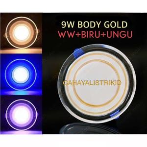 Jual LAMPU DOWNLIGHT LED 3 WARNA 6WATT/ KUNING BIRU UNGU / PUTIH KUNING ...